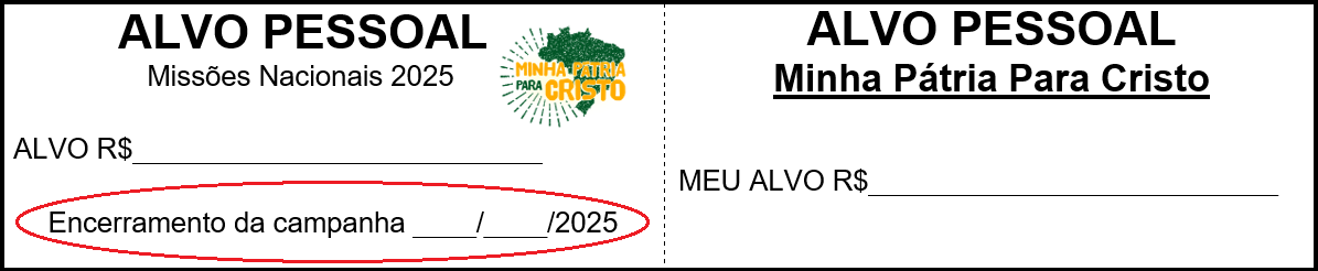 Modelo de Alvo Pessoal 2025 - Missões Nacionais