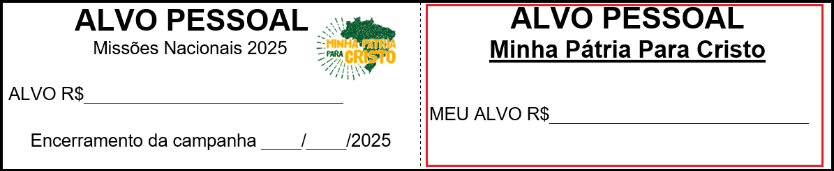 Modelo de Alvo Pessoal 2025 - Missões Nacionais