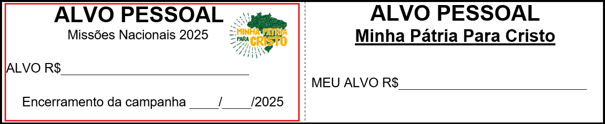 Modelo de Alvo Pessoal 2025 - Missões Nacionais